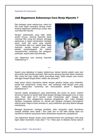 Hypnosis for dummies | PDF