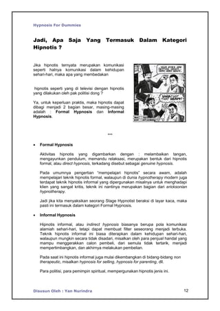 Hypnosis for dummies | PDF