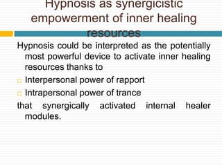 Hypnosis in psychotherapy and hypnosis as psicotherapy | PPTX