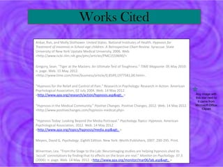 Hypnosis project | PPTX