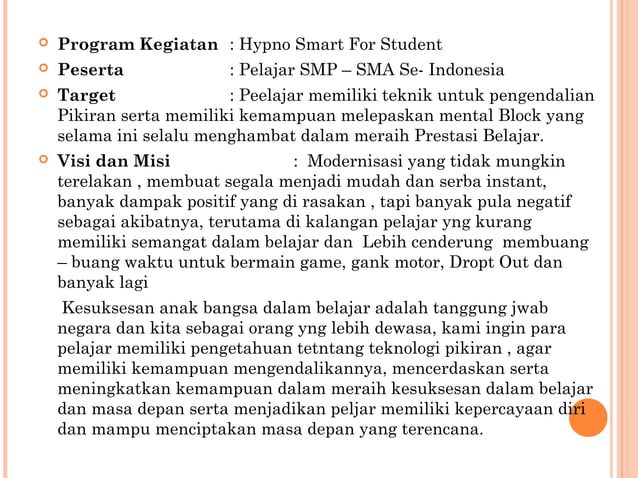 Hypno smart for student | PPT
