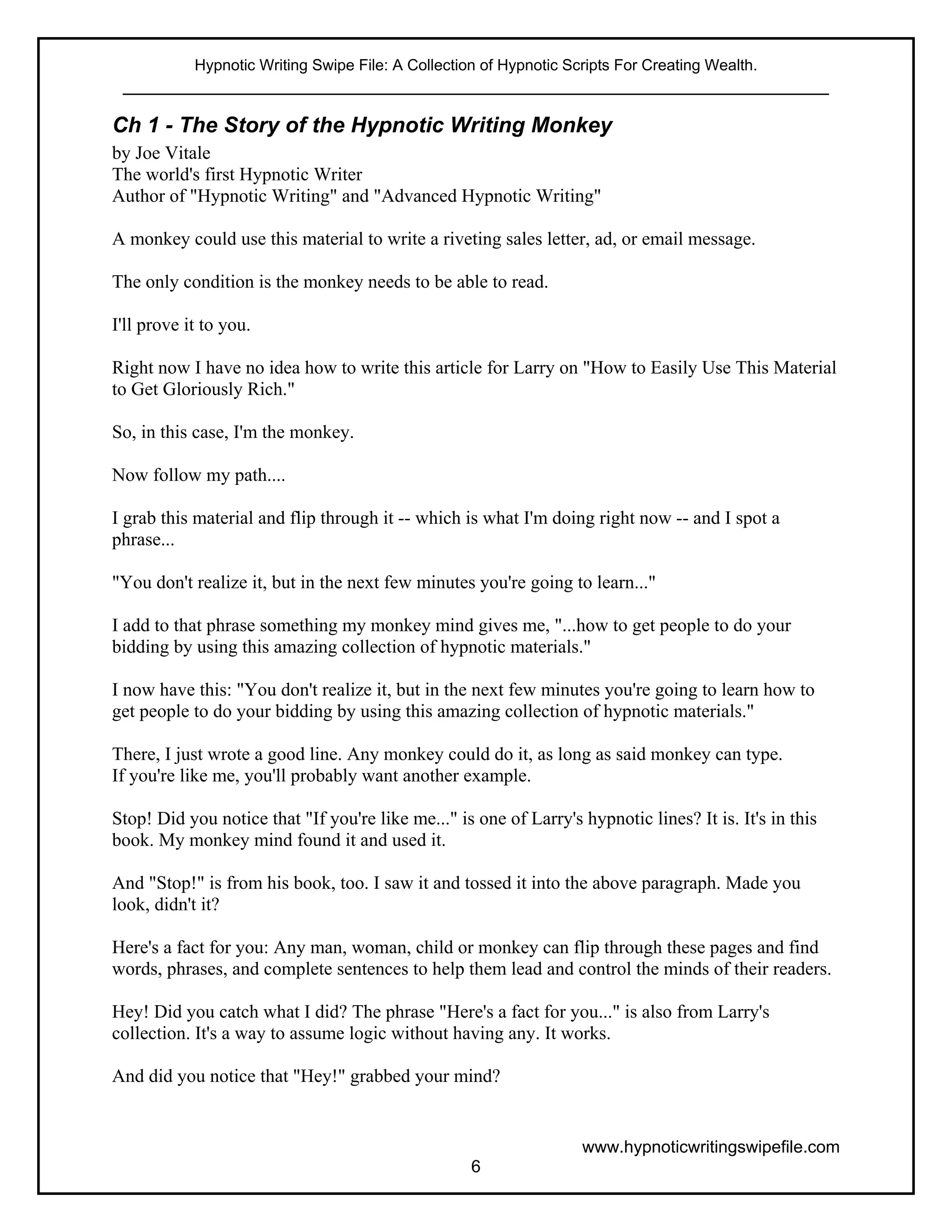 Hypnotic writing-swipe-file | PDF