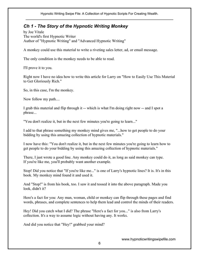 Hypnotic writing-swipe-file | PDF