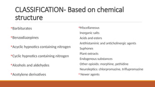 Hypnotics And Sedatives.pptx Medicinal Chemistry-I | PPTX