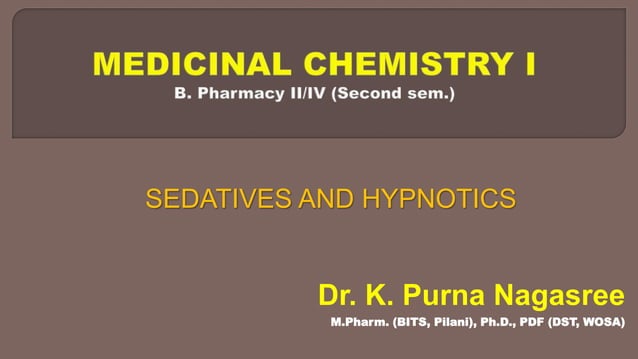 Hypnotics and sedatives slideshare | PPTX | Pharmaceutical Drugs | Medical Health