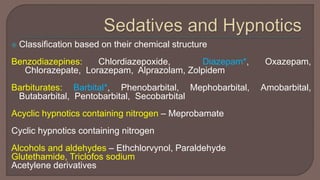 Hypnotics and sedatives slideshare | PPTX