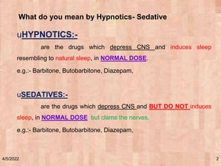 Hypnotics & sedatives | PPT