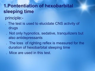 Hypnotics Screening Methods by Tarun Biswas | PPT