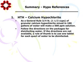 Hypo hypo and water treatment | PPT