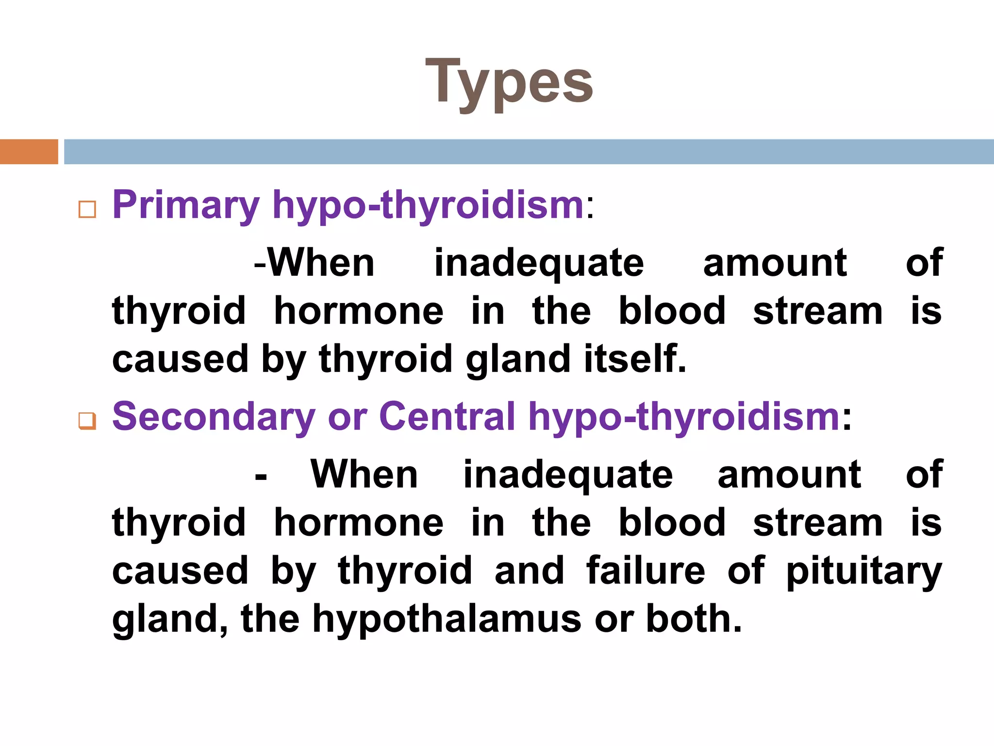 Hypo thyroidism | PPTX