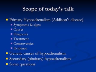 Hypoadrenalism | PPT