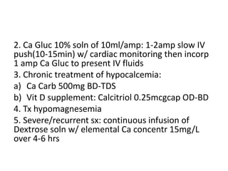 Hypocalcemia | PPTX