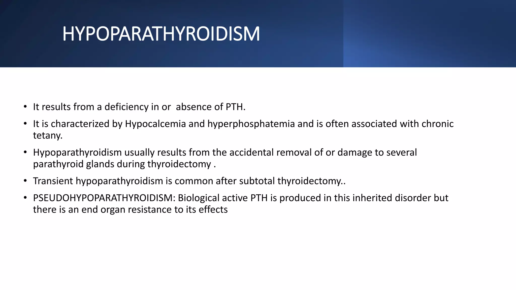 Hypocalcemia | PPTX
