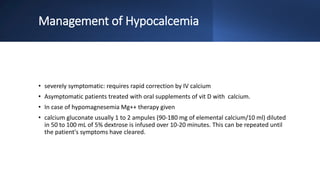 Hypocalcemia | PPT