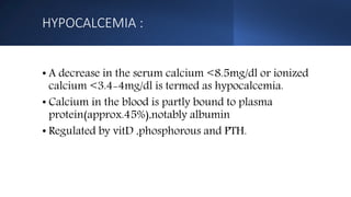 Hypocalcemia | PPT
