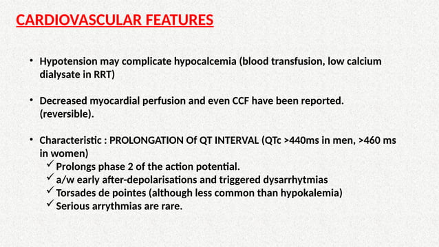 HYPOCALCEMIA: causes and approach to management | PPTX