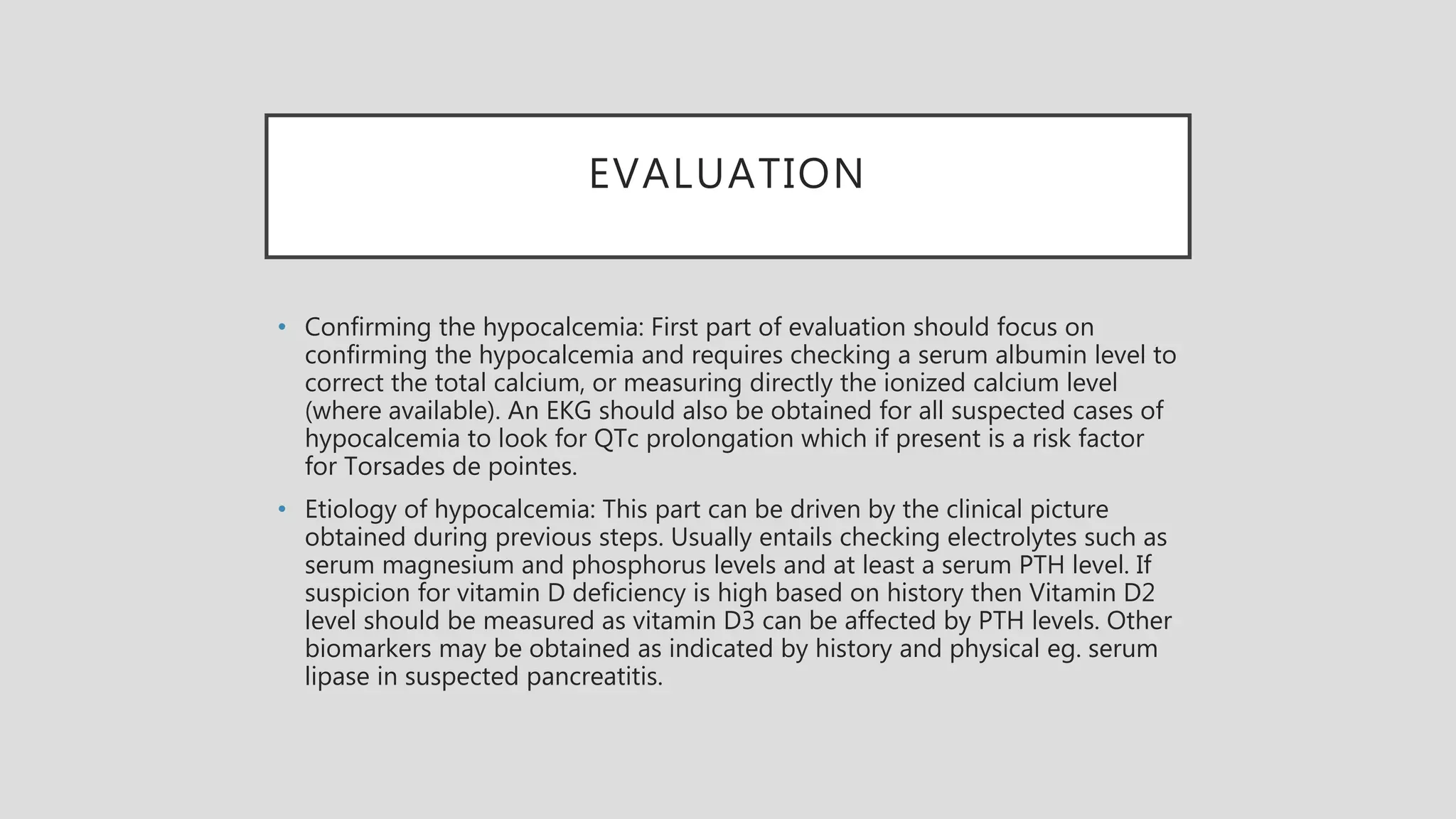Hypocalcemia | PPTX