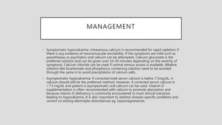 Hypocalcemia | PPTX