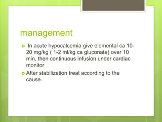 Hypocalcemia 2017 case scenario | PPTX