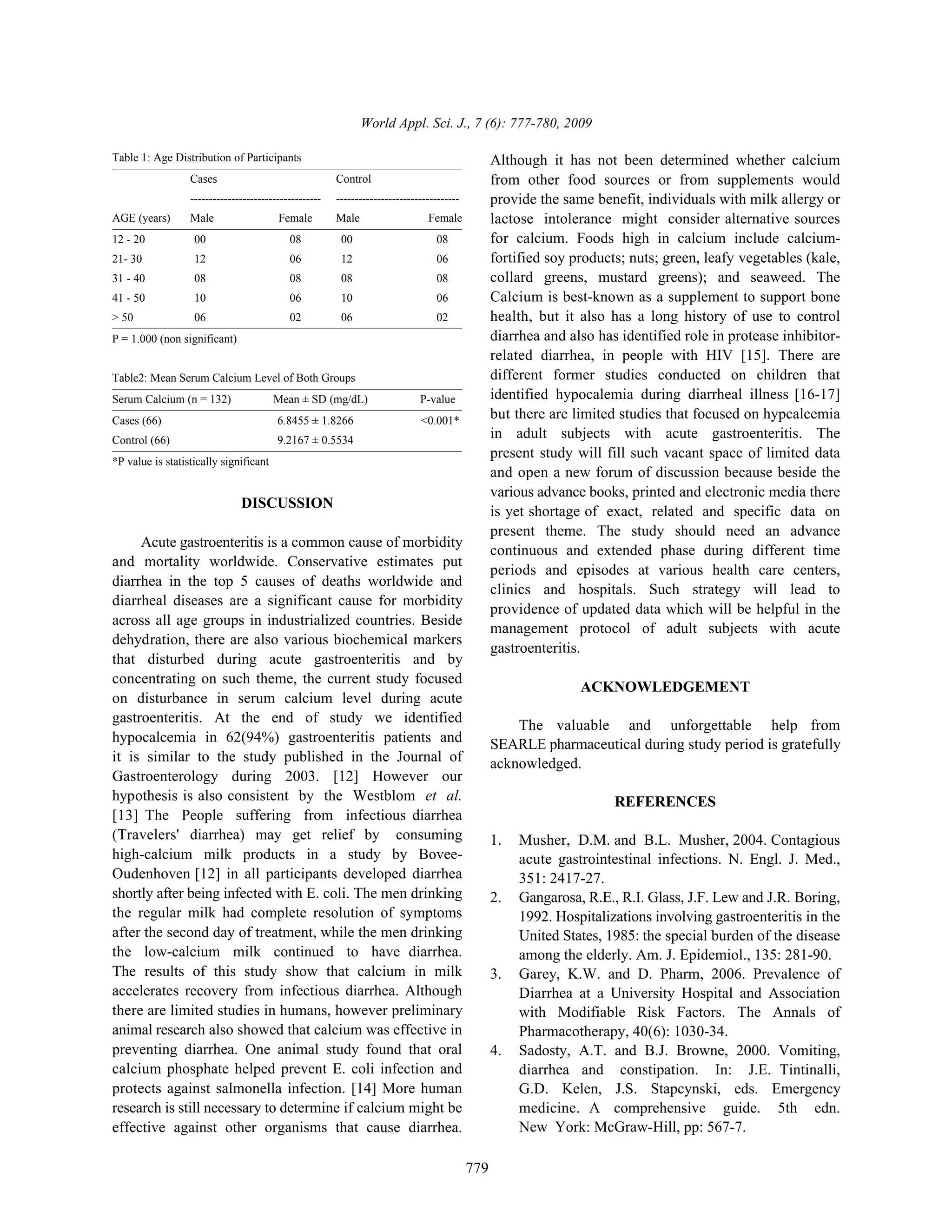 Hypocalcemia in gastroenteritis | PDF