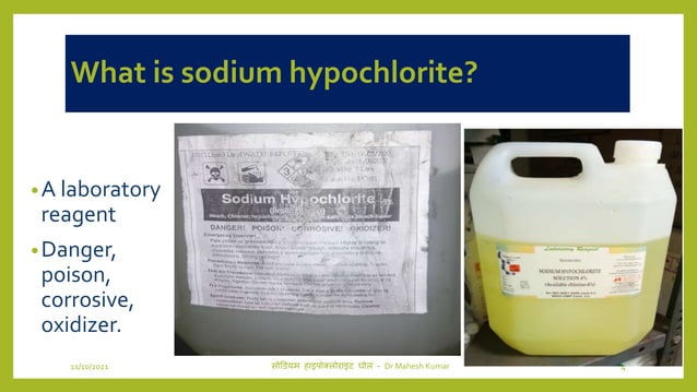 Hypochlorite solution Dr Mahesh Kumar | PPTX