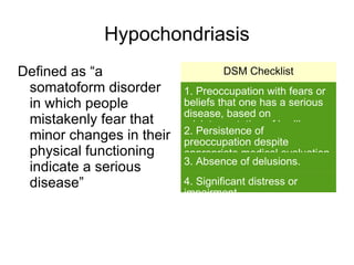 Hypochondria LC | PPT