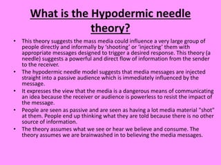 Hypodermic needle theory | PPTX