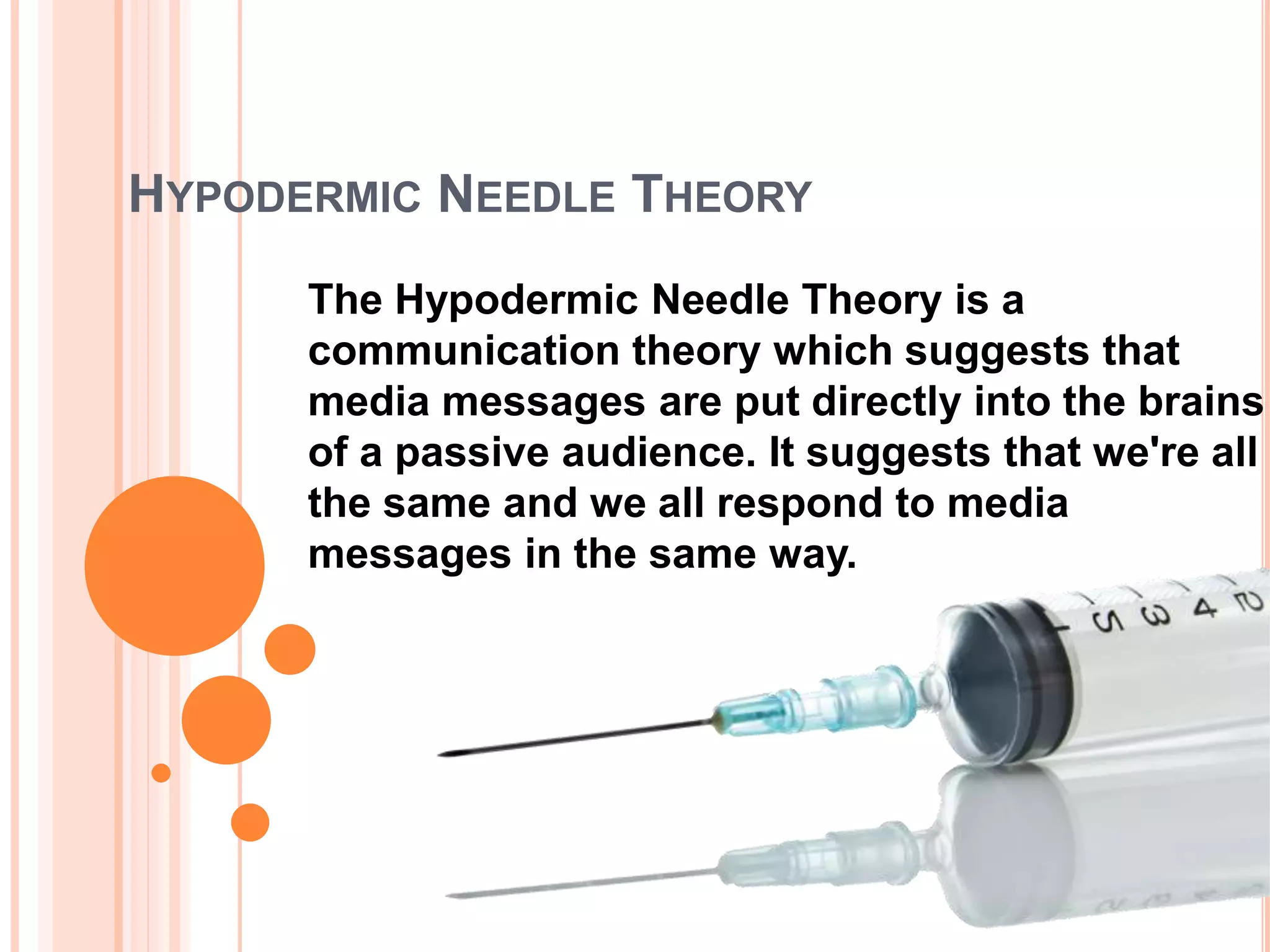 Hypodermic needle theory | PPTX