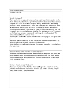 Reception Theory | DOC