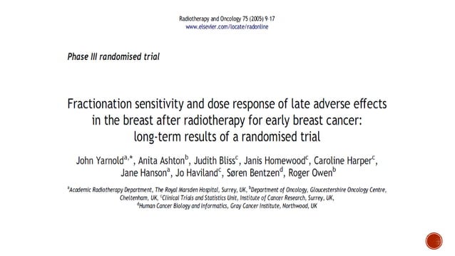 HYPOFRACTIONATION IN RADIOTHERAPY | PPTX