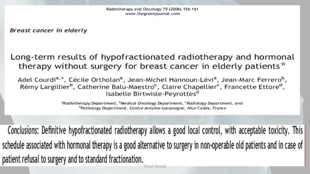 Hypofractionation in breast cancer | PDF