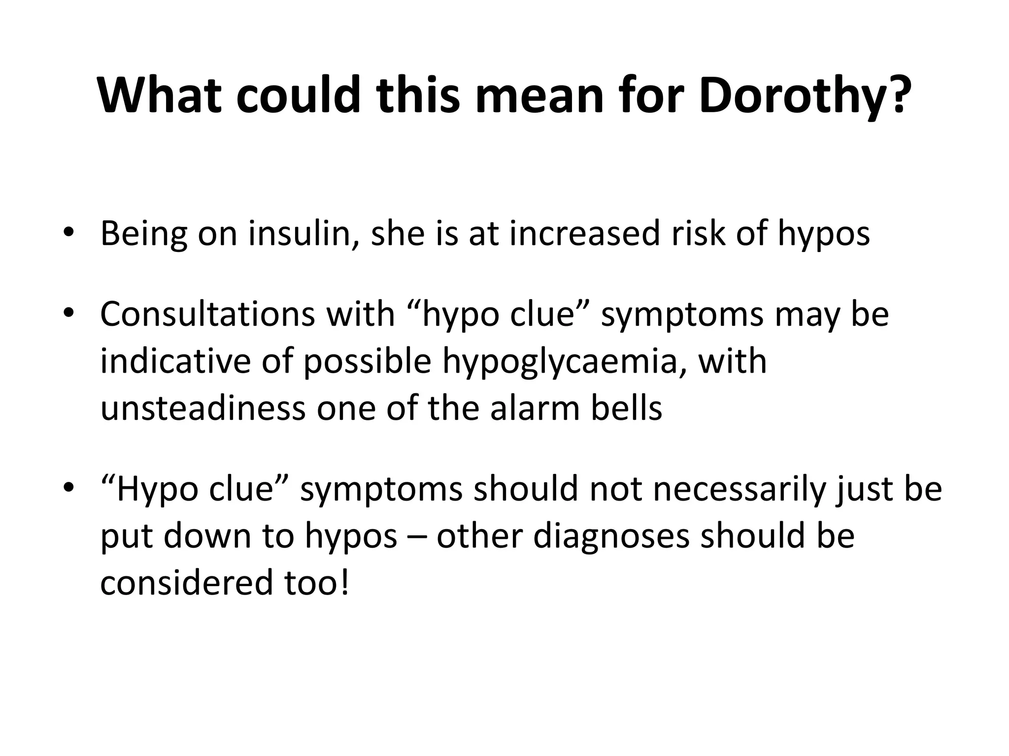 Hypoglycaemia in older people | PPTX