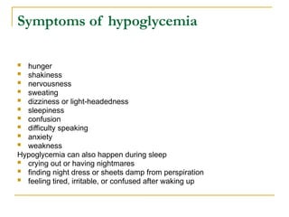 HYPOGLYCAEMIA LECTURE slides presentation examination | PPTX