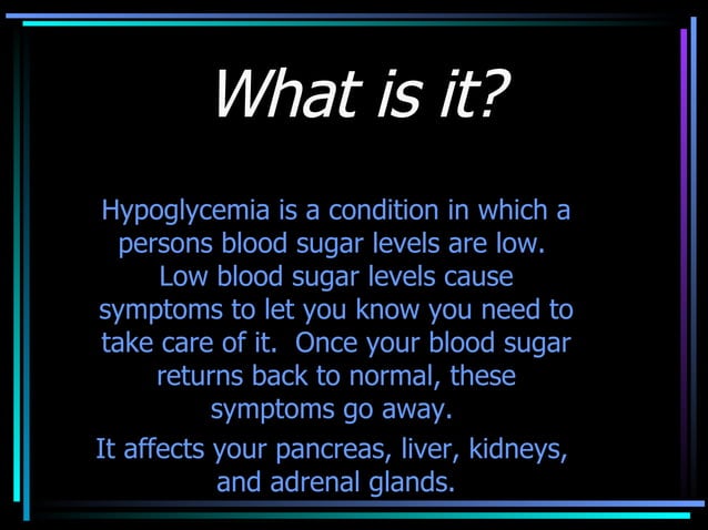 Hypoglycemia | PPT