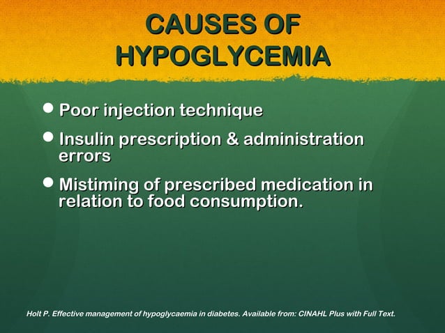 Hypoglycemia | PPT