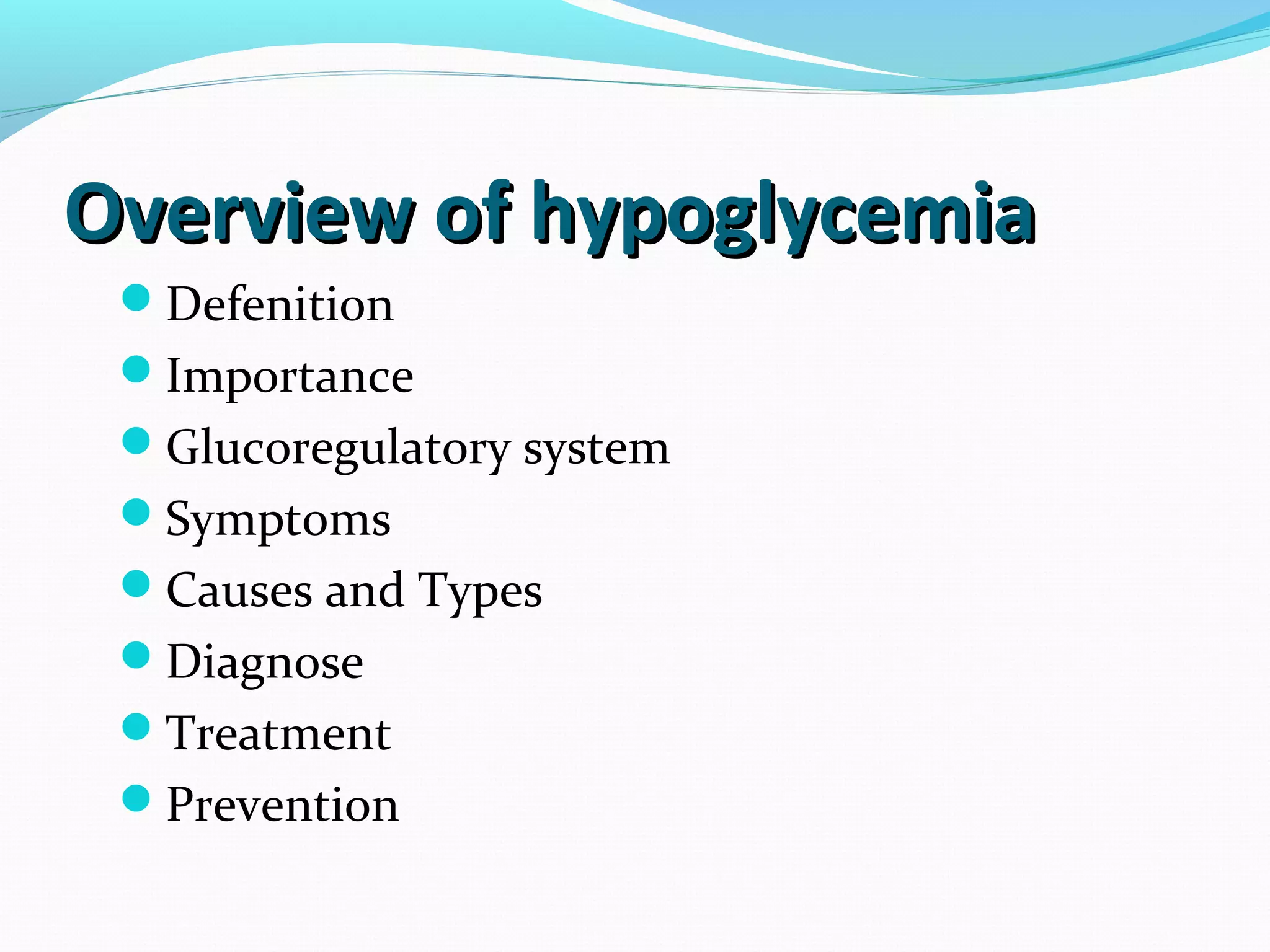 Hypoglycemia | PPT