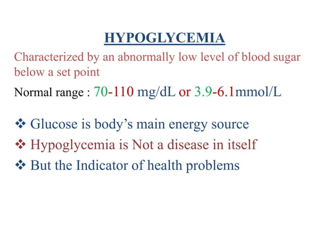 Hypoglycemia | PPT