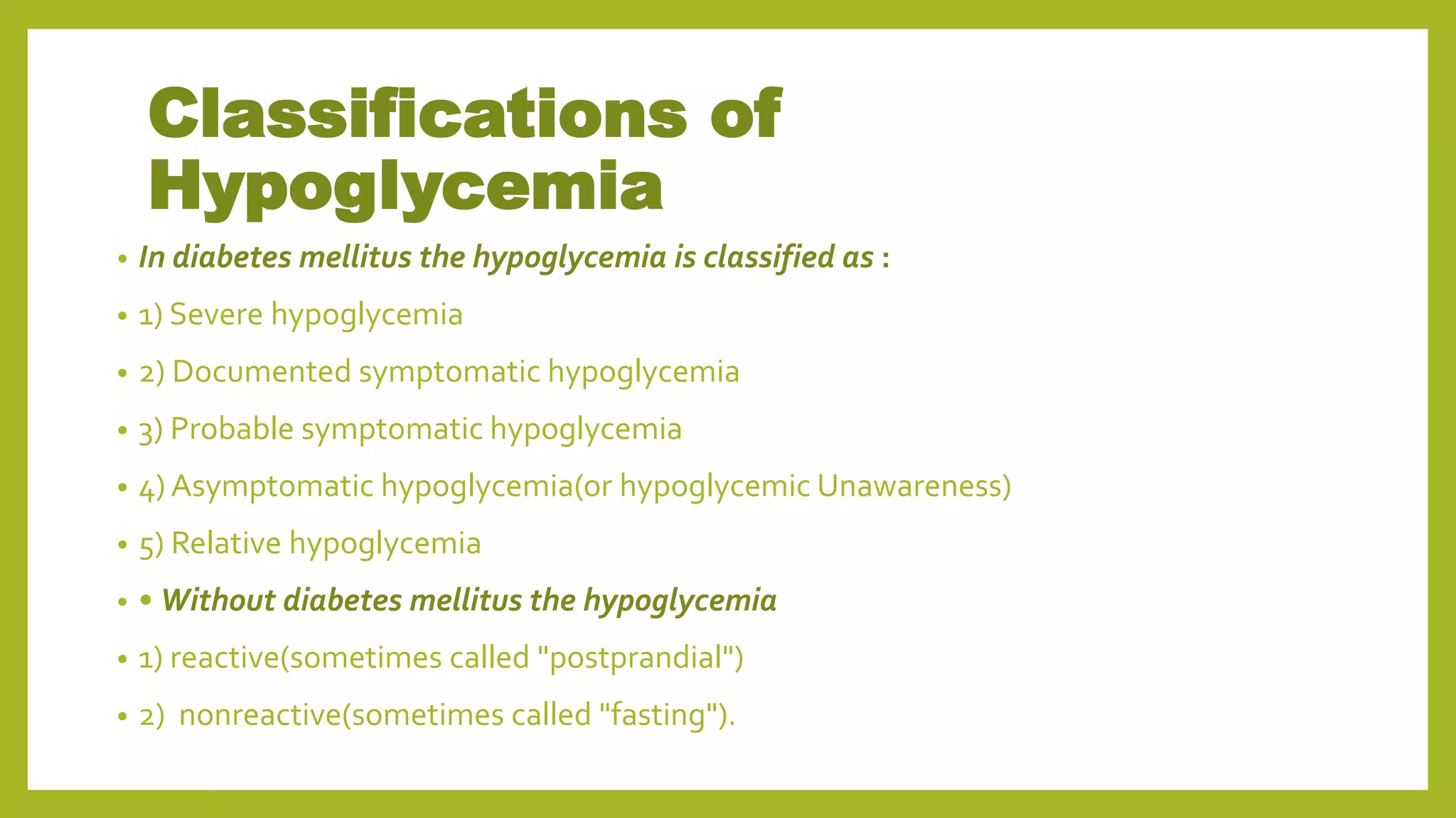 Hypoglycemia | PPTX