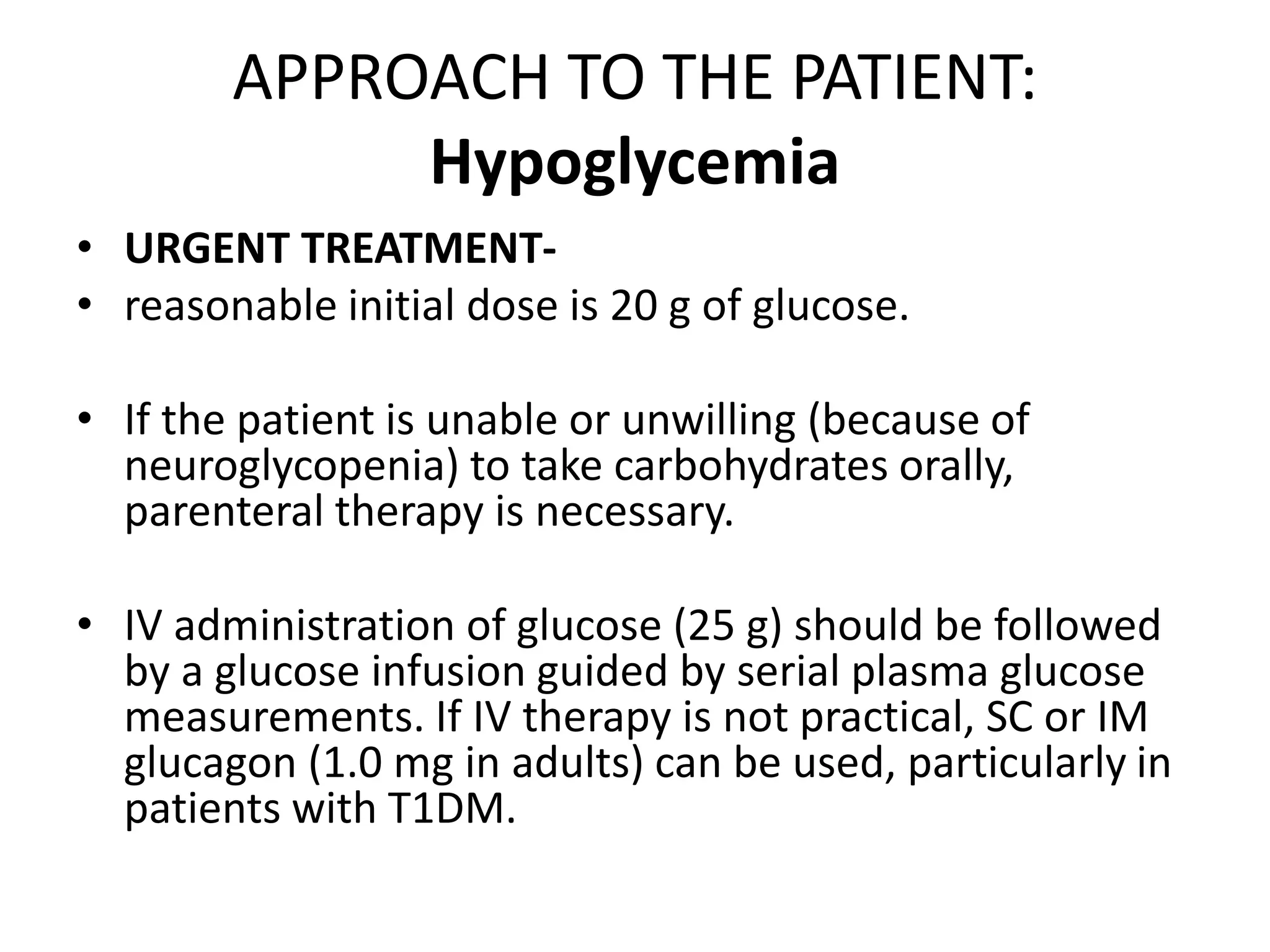 Hypoglycemia- Causes And Treatment | PPTX