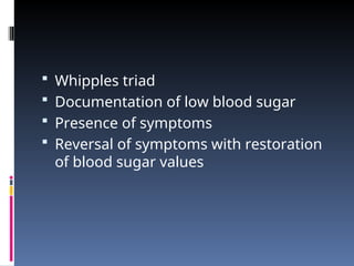 Hypoglycemia ppt for students of bhms 1st year | PPT