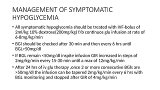 hypoglycemia in neonates Presentation new | PPTX