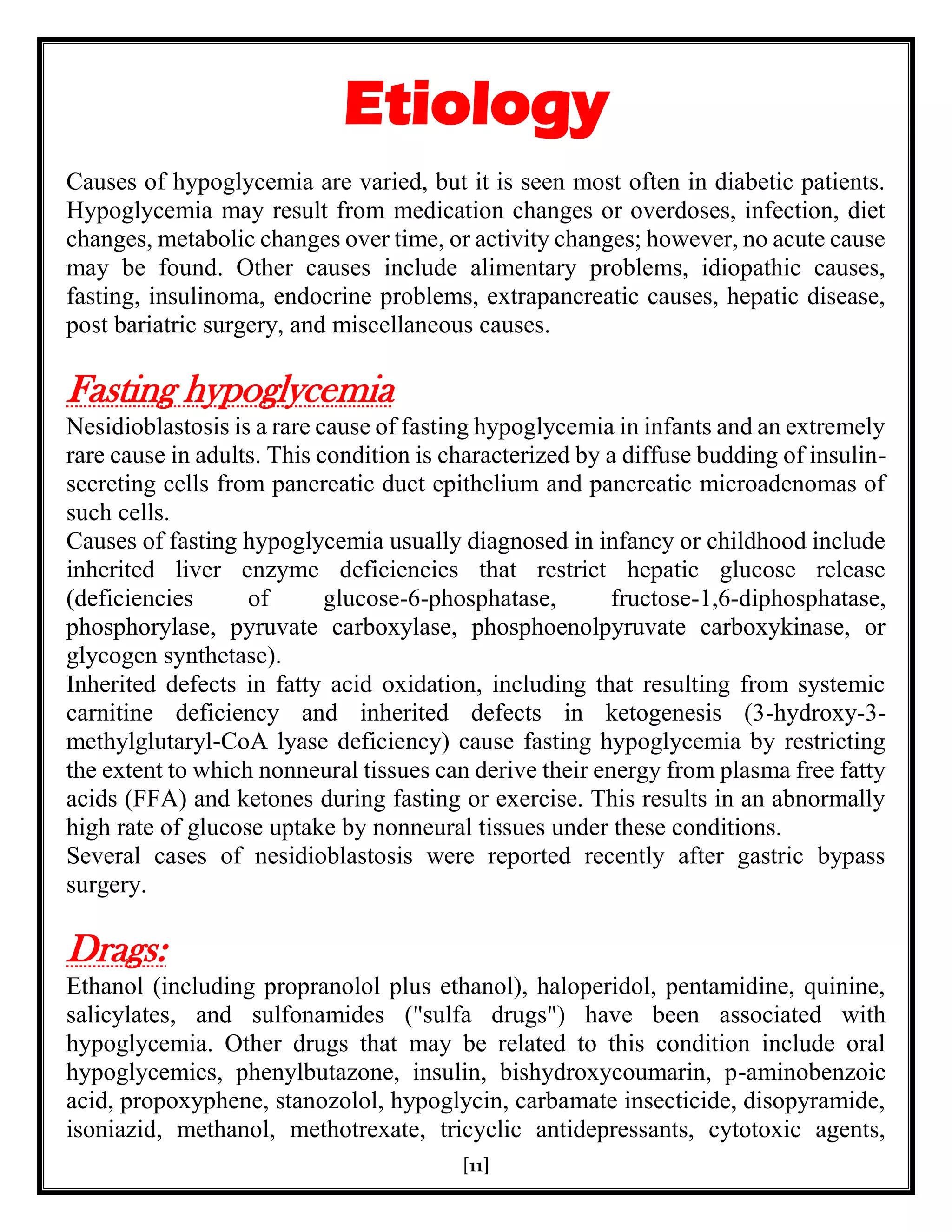 Hypoglycemia 2018 | PDF