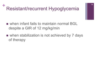 Hypoglycemia in newborn | PPTX
