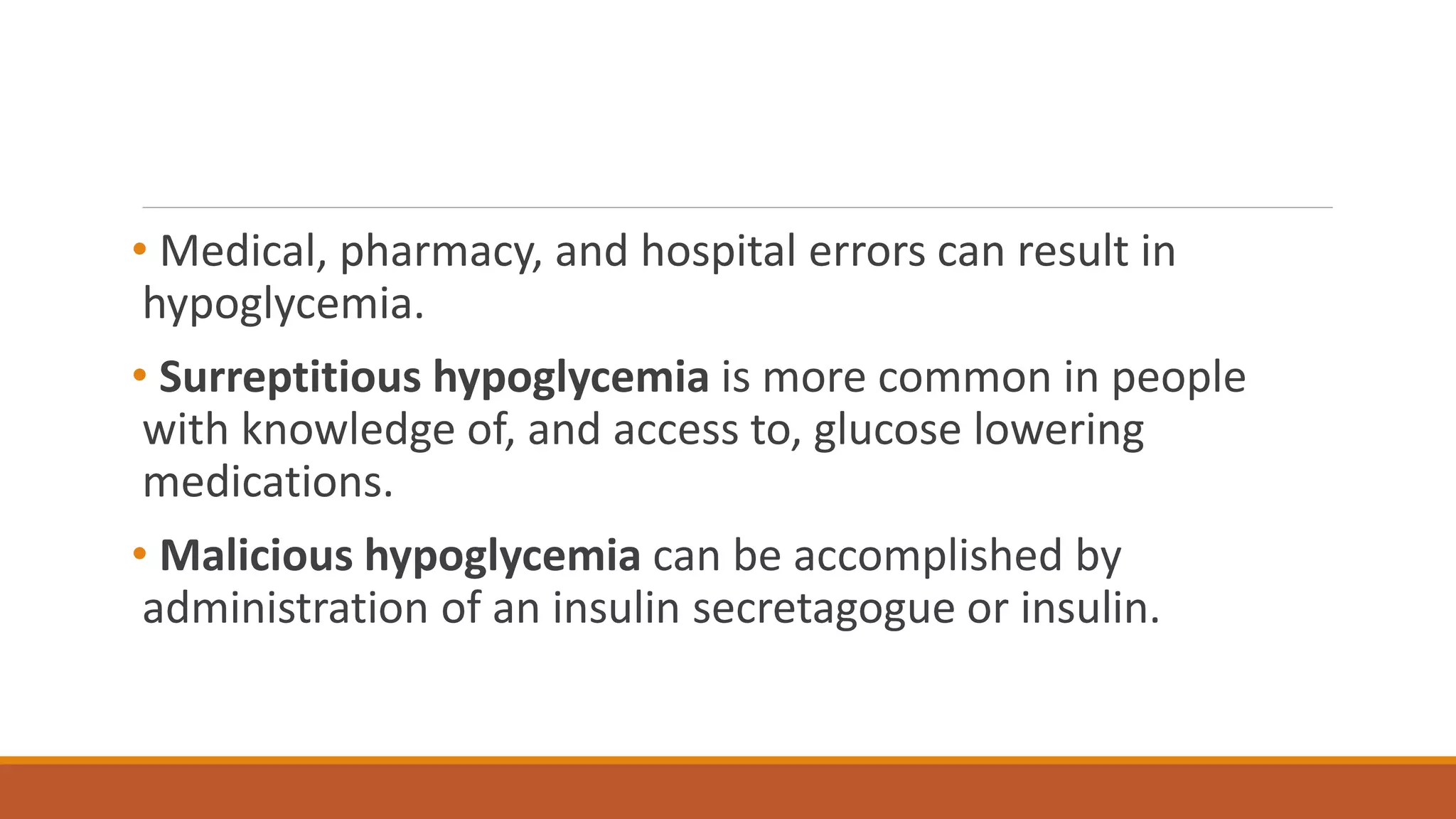 Hypoglycemia by Dr Shubham Jain | PPTX