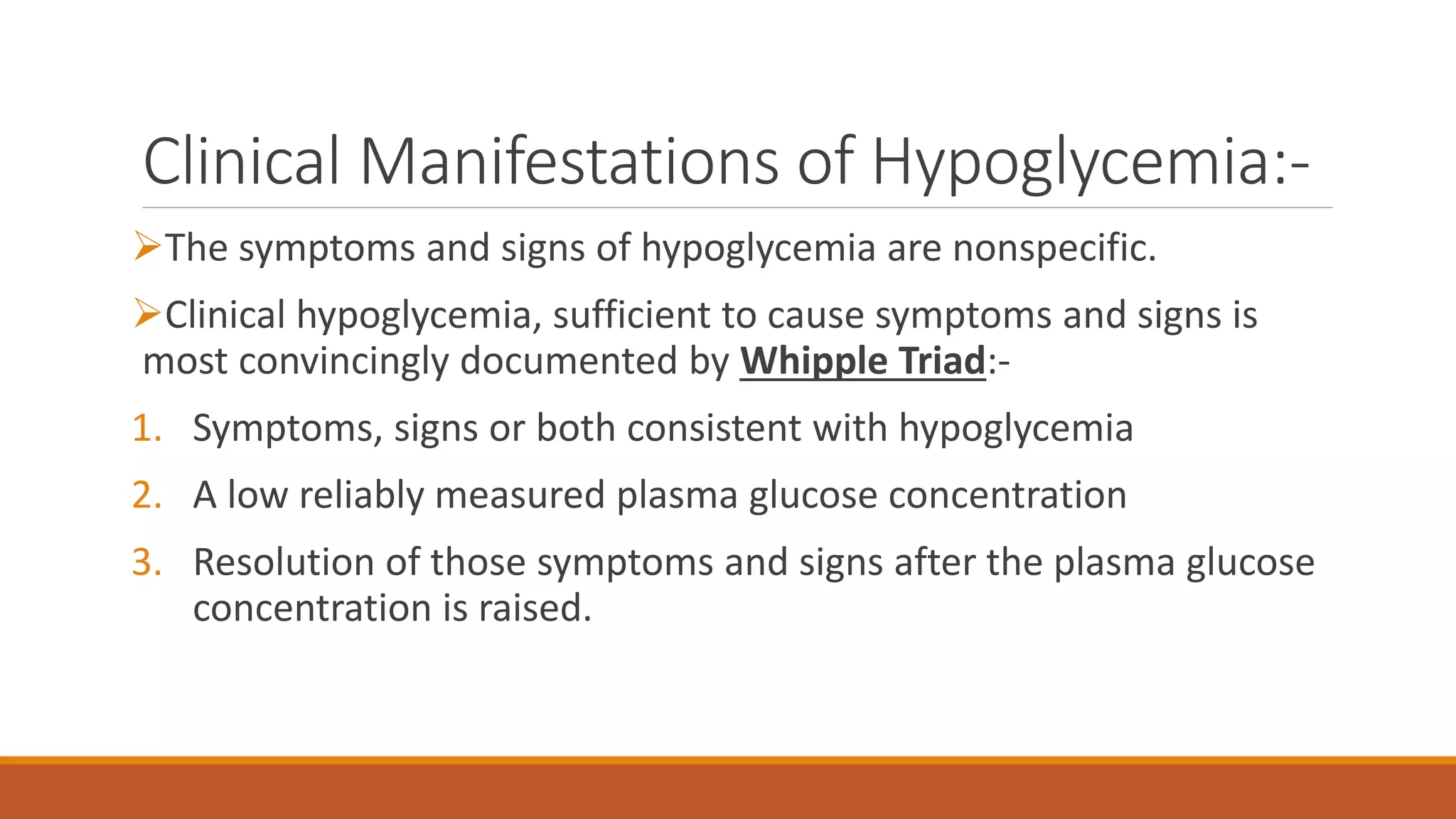 Hypoglycemia by Dr Shubham Jain | PPTX