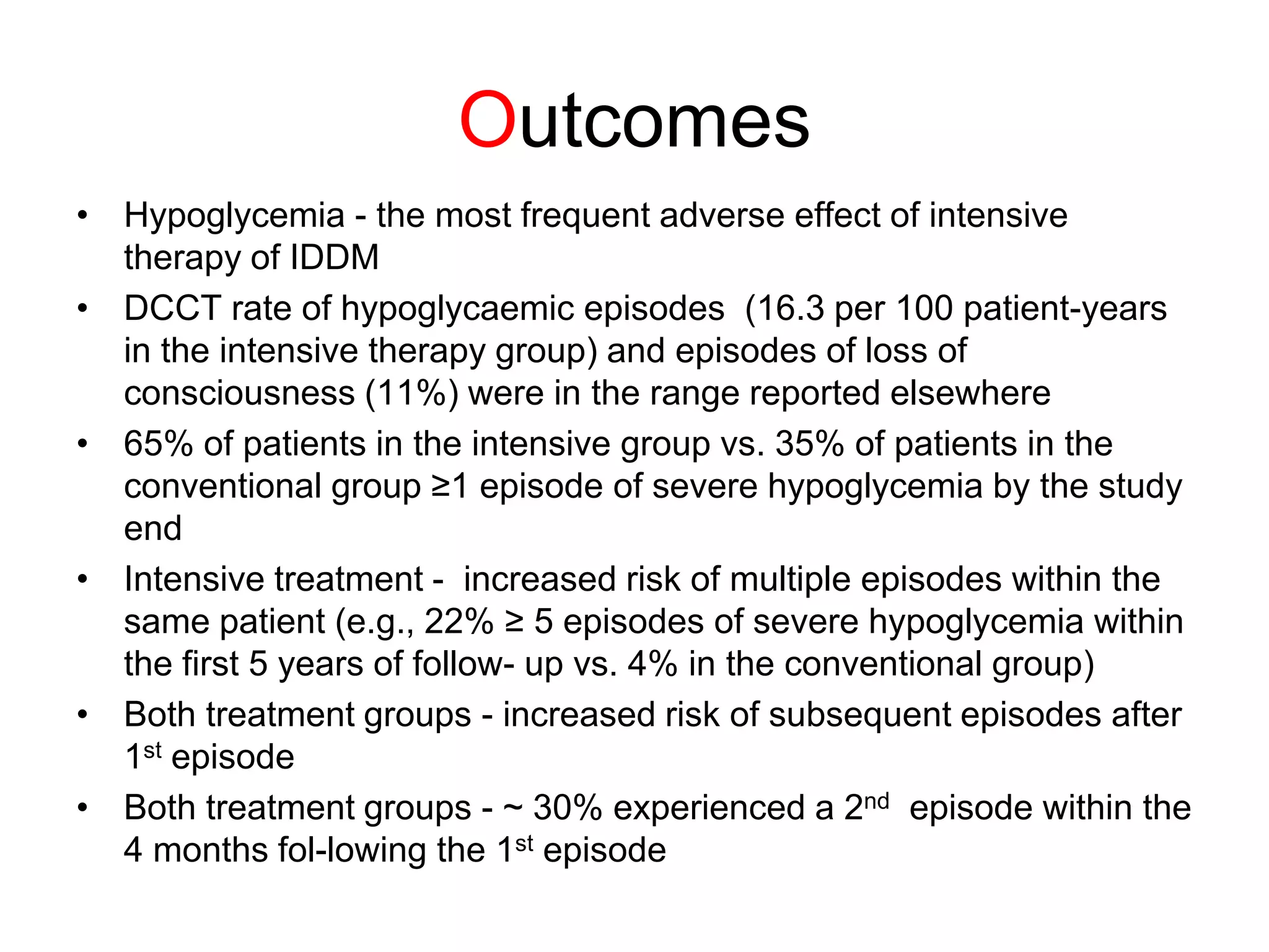 DCCT - Hypoglycemia | PPT