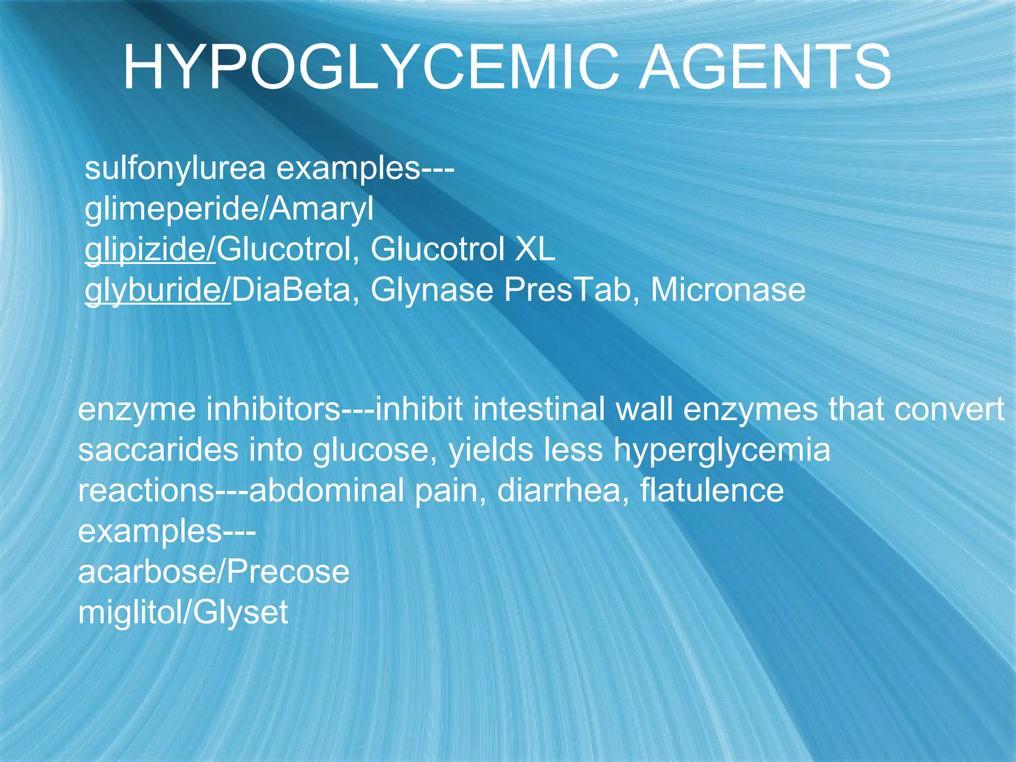 Hypoglycemicagents | PPT
