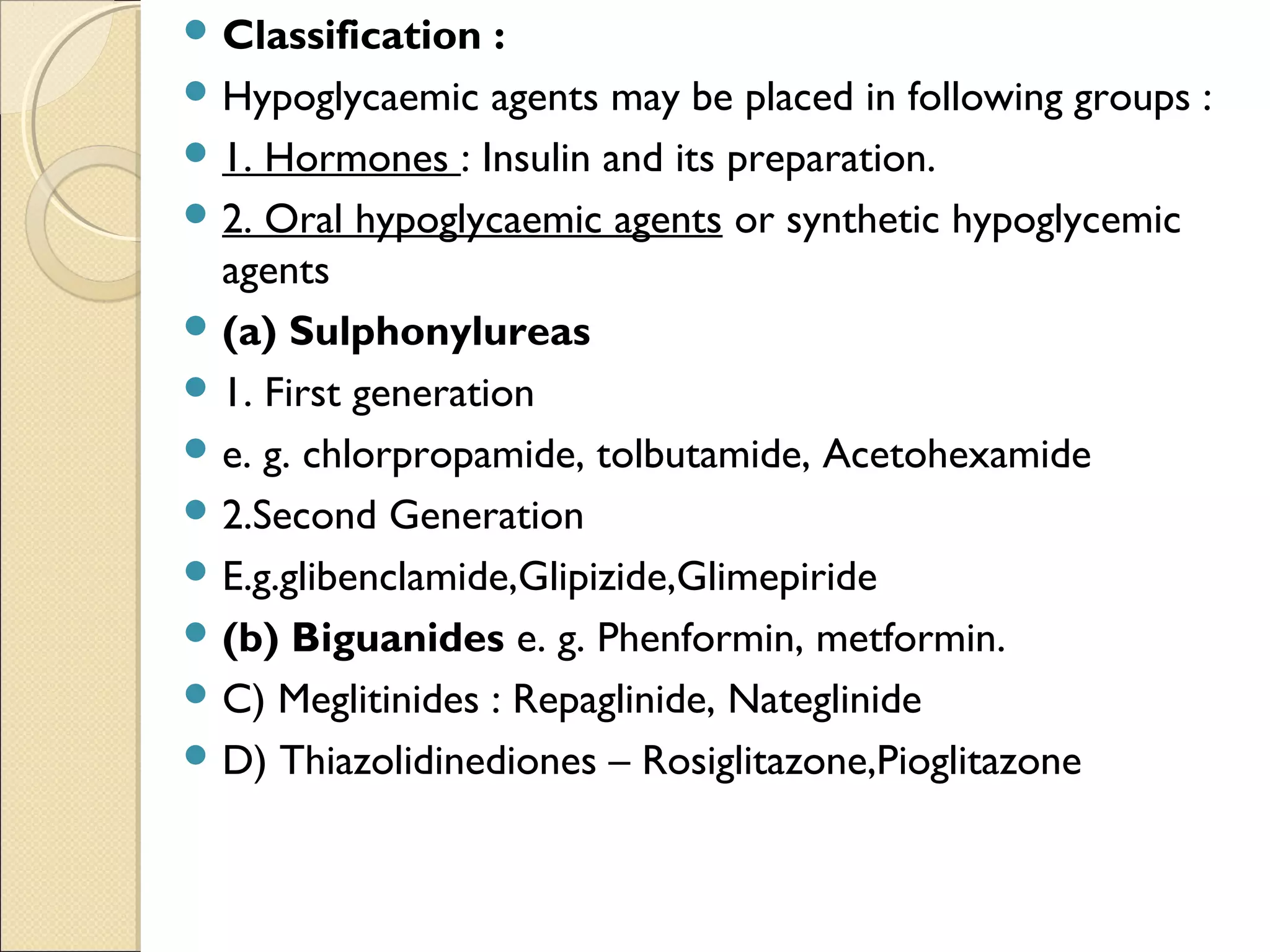 Hypoglycemic agents | PPT