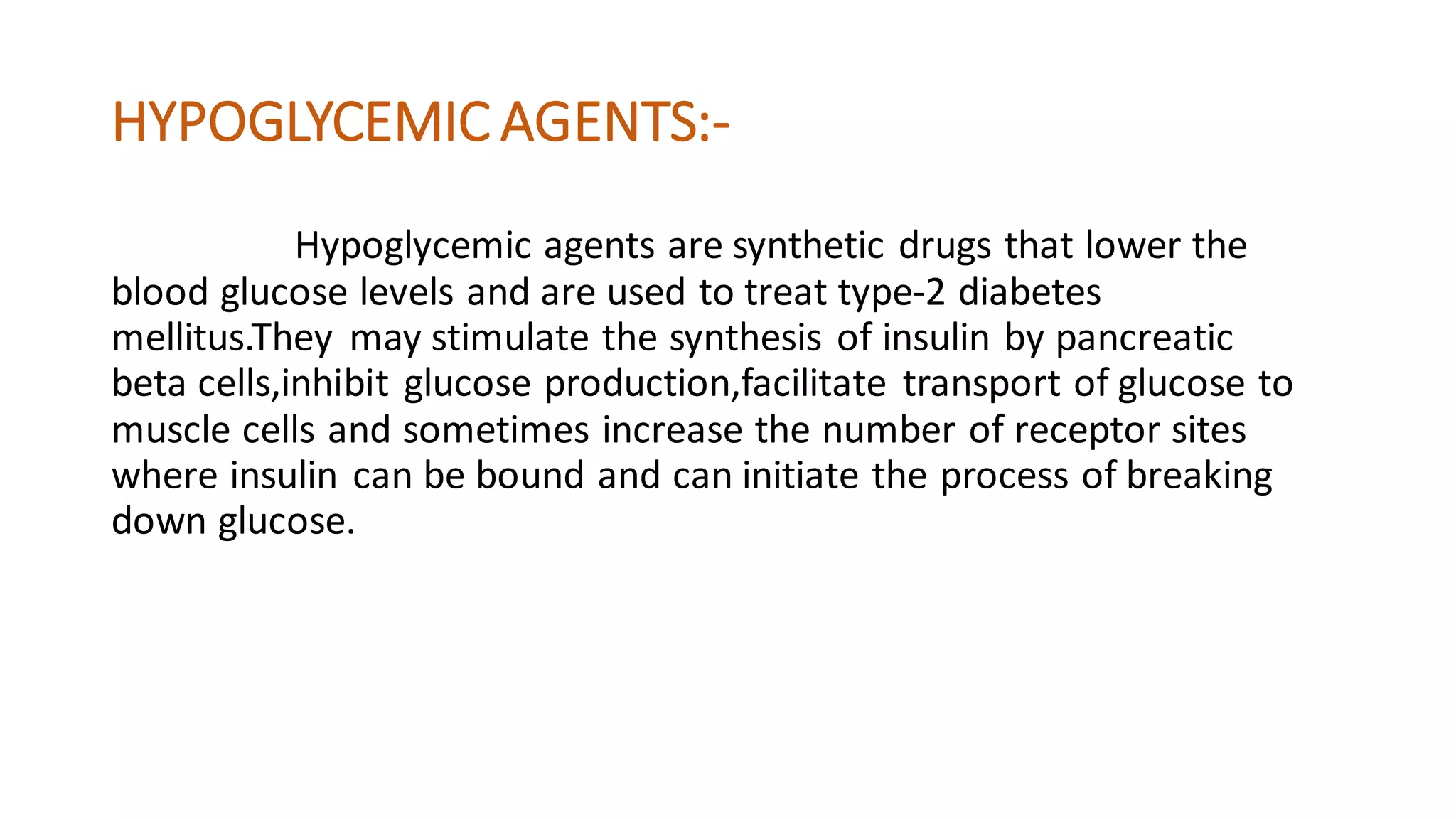 Hypoglycemic agents | PDF