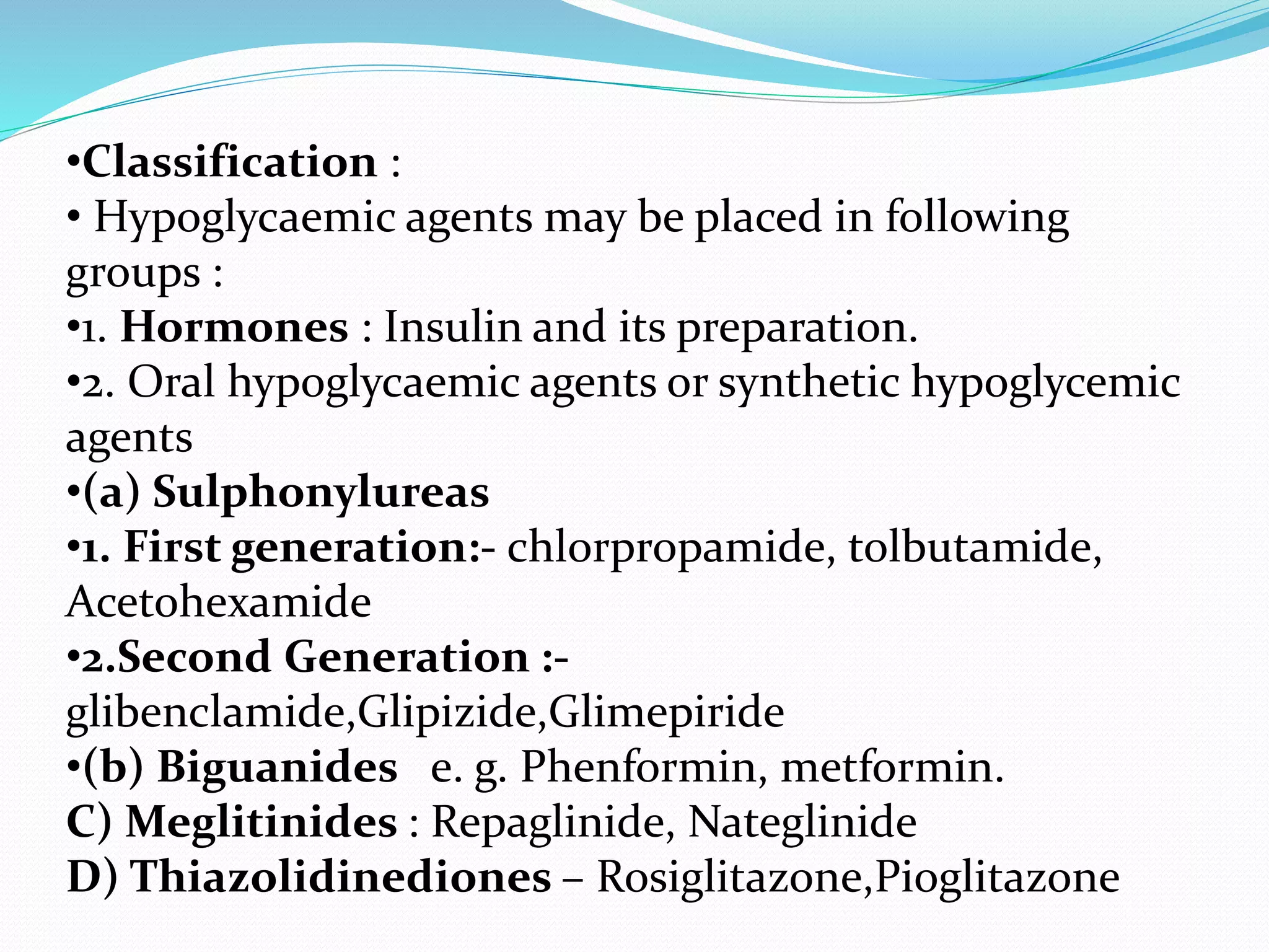 Hypoglycemic agents | PPTX